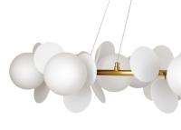 China White Luxury Interior Round Ring And Big Villa Ceramic Pendant Lamp For Home for sale