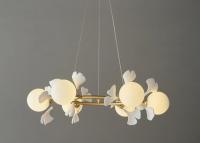 China White Luxury Interior Round Ring And Big Villa Ceramic Pendant Lamp For Home for sale