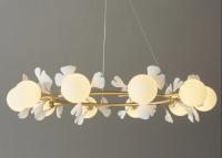 China White Luxury Interior Round Ring And Big Villa Ceramic Pendant Lamp For Home for sale