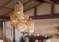 China Bamboo Chandelier For Restaurant Rattan Chandelier Retro Art Homestay Tea Room Living Room Bar Rattan Lamp for sale