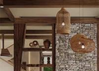 China Bamboo Chandelier For Restaurant Rattan Chandelier Retro Art Homestay Tea Room Living Room Bar Rattan Lamp for sale