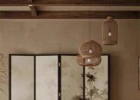 China Bamboo Chandelier For Restaurant Rattan Chandelier Retro Art Homestay Tea Room Living Room Bar Rattan Lamp for sale