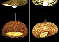 China Bamboo Chandelier For Project Rattan Chandelier Retro Art Homestay Tea Room Living Room Bar Rattan Lamp for sale