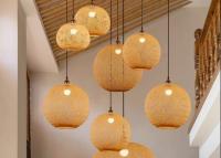 China Bamboo Chandelier For Project Rattan Chandelier Retro Art Homestay Tea Room Living Room Bar Rattan Lamp for sale