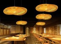 China Bamboo Chandelier For Project Rattan Chandelier Retro Art Homestay Tea Room Living Room Bar Rattan Lamp for sale