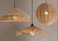 China Bamboo Chandelier For Project Rattan Chandelier Retro Art Homestay Tea Room Living Room Bar Rattan Lamp for sale