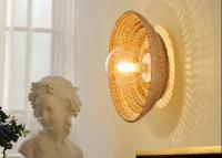 China BAMBOO WALL LAMP FOR PROJECT RATTAN WALL LIGHT RETRO ART HOMESTAY TEA ROOM LIVING ROOM BAR RATTAN LAMP for sale