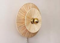 China BAMBOO WALL LAMP FOR PROJECT RATTAN WALL LIGHT RETRO ART HOMESTAY TEA ROOM LIVING ROOM BAR RATTAN LAMP for sale