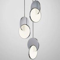 China Modern led metal drop pendant lighting fixtures indoor mirror ceiling chandelier living room decor pendant lamp for sale
