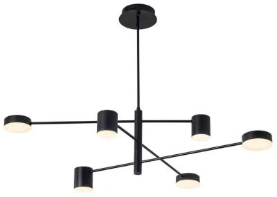 China 6 Heads Suspension Lighting Black Brass Home dimmable led pendant lights for sale