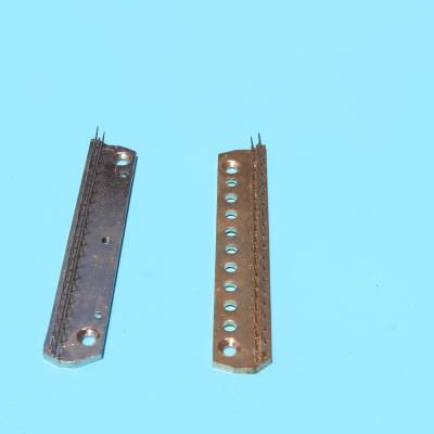 China Monforts Finishing Machine Parts Pin Plate Pin Bar Copper Plate 96mm Center Distance Stenter machine parts for sale