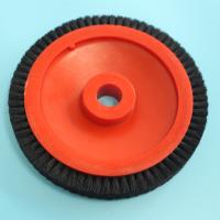 China Red Body Stenter Machine Parts Monforts Small Type Brush Wheel Black Hair for sale