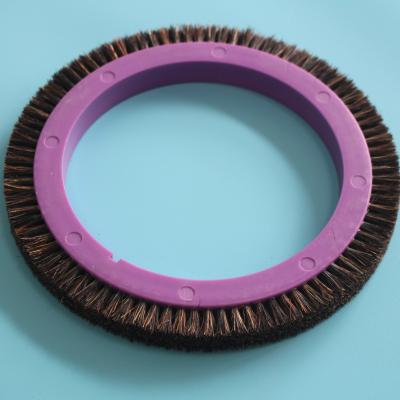China Artos Stenter Machine Parts Brush Wheel Plastic Body Bristle Pig Hair 145mm Inner Dia for sale