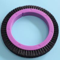 China Stenter Machine Parts Stentex Parts Brush Wheel 122mm Inner Dia Plastic Body Nylon Hair for sale
