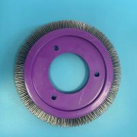 China Lk Stenter Machine Parts Purple Plastic Body Stainless Steel Wire Special Brush Wheel for sale