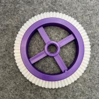 China Stenter Machine Parts Monforts Finishing Small Brush Wheel Inner Dia 22mm White Nylon Hair for sale