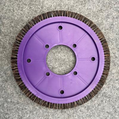 China Tungyang Stenter Machine Parts Brush Wheel Plastic Body Pig Hair Bristle Material Inner Dia 140mm for sale