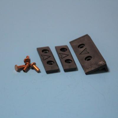 China Textile Machinery Components Artos Stenter Sliding Pad Carbon Peek Pad A Set Including Copper Rivet for sale