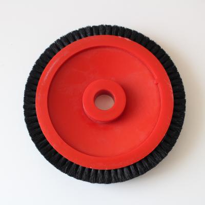 China Stenter Machine Parts Monforts Finishing Machine Small Brush Wheel 26/22mm Inner Dia Black Bristle for sale