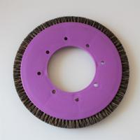 China Stenter Machine Parts Finishing Machine Brush Wheel Mixed Bristle Pig Hair Plastic Body 8 Holes Customized Type for sale