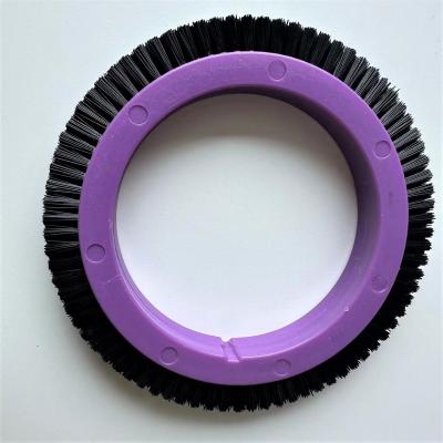 China Stentex Brand Stenter Machine Parts Brush Wheel Black Nylon Hair Plastic Material Body Standard Size for sale