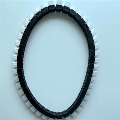 China Artos Stenter Machine Parts Brush Belt White Nylon Brush Hair Black Plastic Body Textile Setting Machine Spares for sale