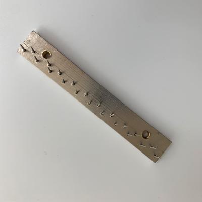 China Krantz Stenter Machine Spares Pin Plate Carbon Steel Material 57mm Center Distance Copper Plate for sale