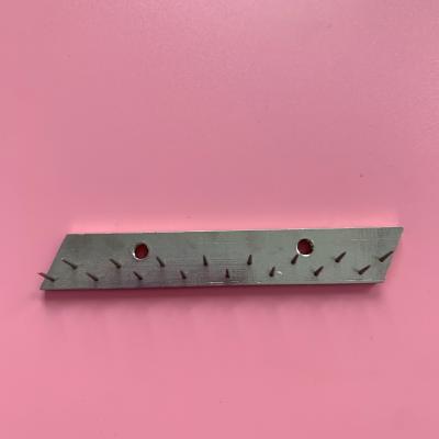 China Lafer Compactor Machine Parts Stenter Pin Plate Copper Plate Center Distance 36mm Carbon Steel for sale