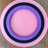 China Stentex Stenter Brush Wheel 122mm Diameter Purple Plastic Body Black Bristle Pig Hair for sale
