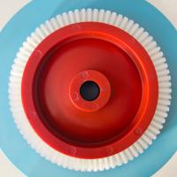 China Stenter Brush Monforts Machine Spares Inner Dia 22mm Red Color Body White Nylon Hair Outer Dia 175mm for sale