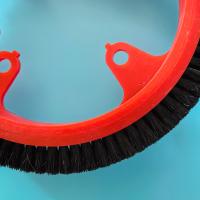 China Stenter Brush Wheel Krantz Brush 185mm Outer Dia Red Color Body Black Bristle 20mm Width for sale