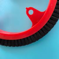 China Stenter Brush Wheel Krantz Brush 185mm Outer Dia Red Color Body Black Bristle 20mm Width for sale