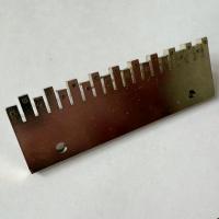 China Krantz Stenter Machine Spares Pin Plate 57mm Center Distance 21 Pins 4mm Thickness Copper Material Plate for sale