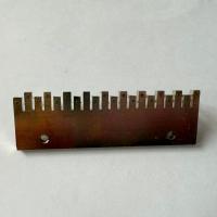 China Krantz Stenter Machine Spares Pin Plate 57mm Center Distance 21 Pins 4mm Thickness Copper Material Plate for sale