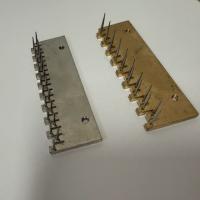 China Krantz Stenter Machine Spares Pin Plate 57mm Center Distance 21 Pins 4mm Thickness Copper Material Plate for sale