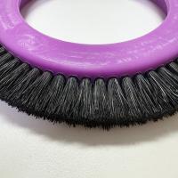 China Finishing Machine Spares Stenter Brush Bruckner Small Brush Wheel Purple Body Black Root Bristle for sale