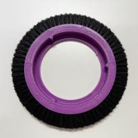 China Finishing Machine Spares Stenter Brush Bruckner Small Brush Wheel Purple Body Black Root Bristle for sale