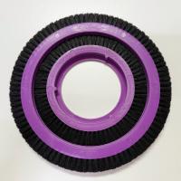 China Finishing Machine Spares Stenter Brush Bruckner Small Brush Wheel Purple Body Black Root Bristle for sale
