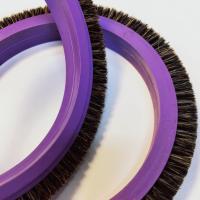 China Ehwha Stenter Machine Parts Big Brush Wheel Mixed Color Bristle Plastic Body Nylon Hair Pig Hair for sale