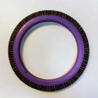 China Ehwha Stenter Machine Parts Big Brush Wheel Mixed Color Bristle Plastic Body Nylon Hair Pig Hair for sale