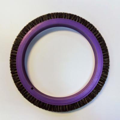 China Ehwha Stenter Machine Parts Big Brush Wheel Mixed Color Bristle Plastic Body Nylon Hair Pig Hair for sale