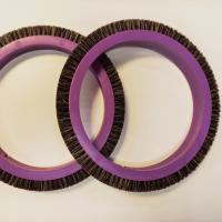 China Ehwha Stenter Machine Parts Big Brush Wheel Mixed Color Bristle Plastic Body Nylon Hair Pig Hair for sale