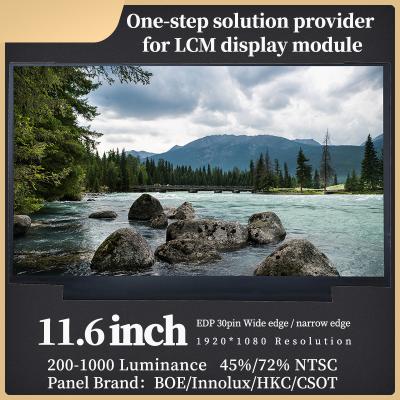 China ROHS ISO9001 11.6 LCD Screen 1920*1080 Resolution BOE LCD Panel for sale