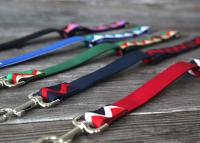 China 2.5cm Nylon Adjustable Car Dog Harness Seat Belt Elastic Woven  Contrast for sale