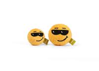 China Plush Chew Proof Indestructible Durable Squeaky Dog Ball TPR Bouncy Spiny 6.3cm for sale