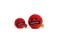 China Plush Chew Proof Indestructible Durable Squeaky Dog Ball TPR Bouncy Spiny 6.3cm for sale
