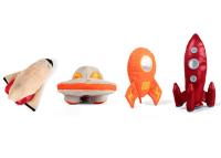 China Rocket UFO Aircraft Extremely Durable Dog Toys Indestructible Air Vehicle Fetch Out for sale