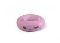 China Chew Resistant Super Durable Dog Toys Squeaky Rubber Donut Dog Toy Clean Teething for sale