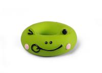China Chew Resistant Super Durable Dog Toys Squeaky Rubber Donut Dog Toy Clean Teething for sale
