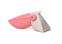 China Soft Indestructible Rubber Squeaky Dog Toys For Aggressive Chewers Triangle Toucan for sale